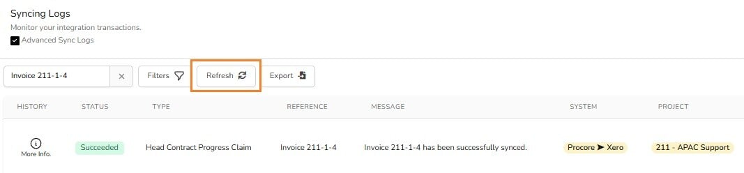Smoothx Dashboard - Syncing Logs